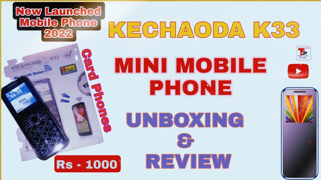 KECHAODA K33 Keypad Mobile Unboxing & Review | Mini Phone | Card Phone ...