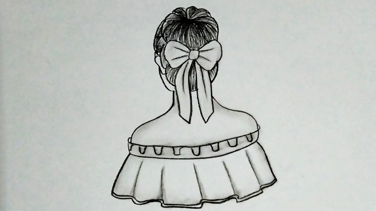 How to draw messy bun hairstyle - Step by Step drawing tutorial | Easy ...