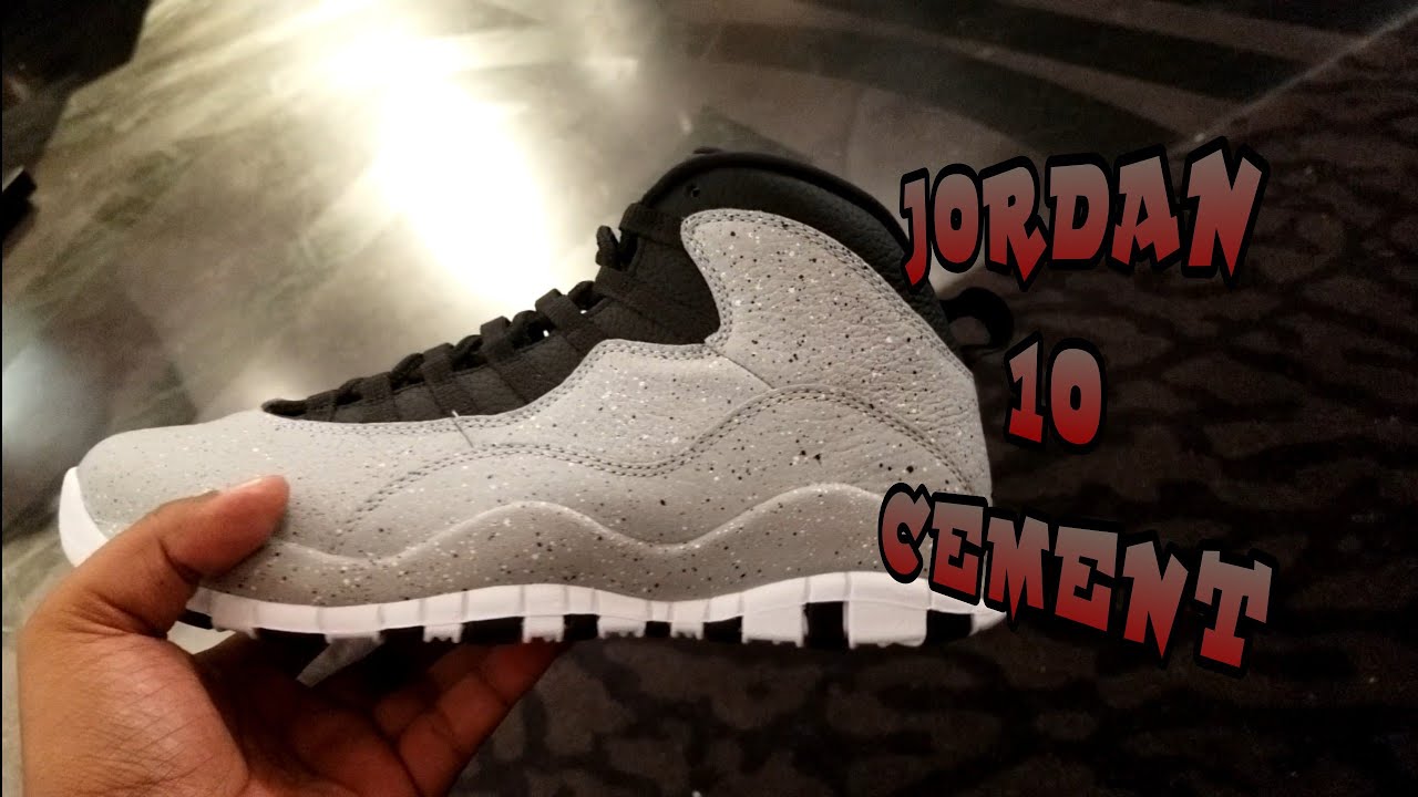 Quick look Jordan 10 "cement" - YouTube