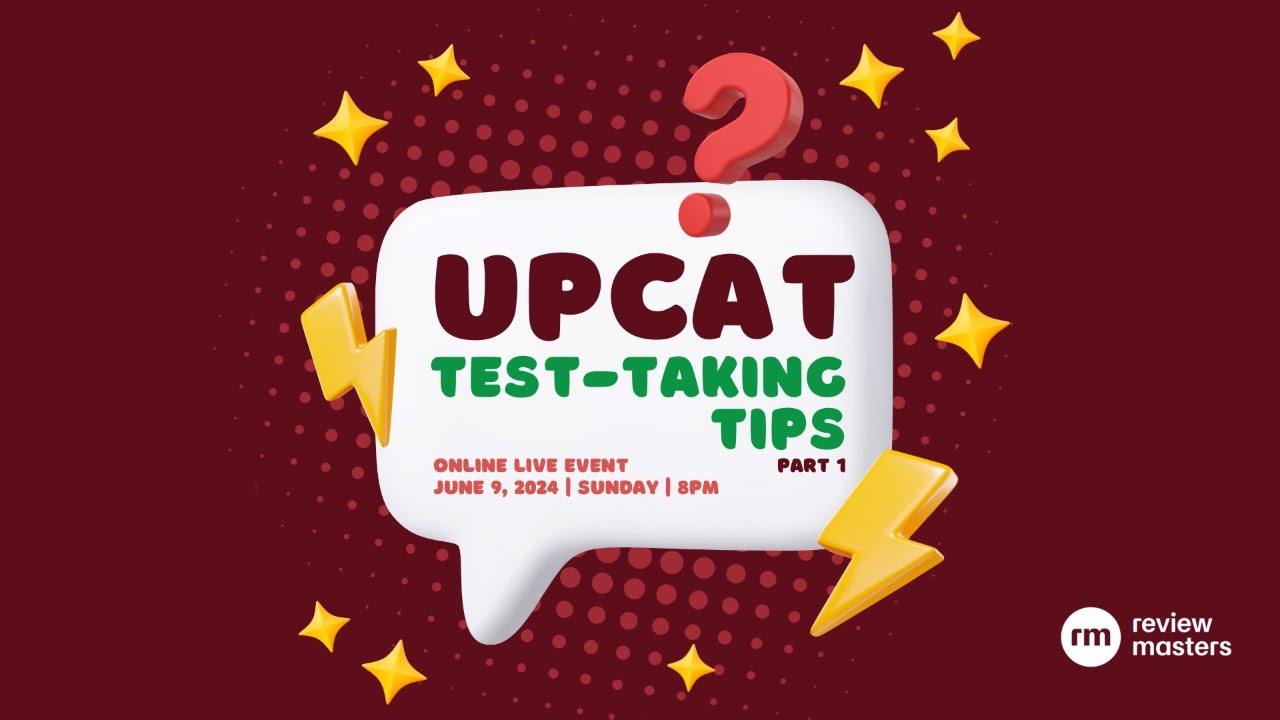 UPCAT Test-taking Tips Part 1 - YouTube