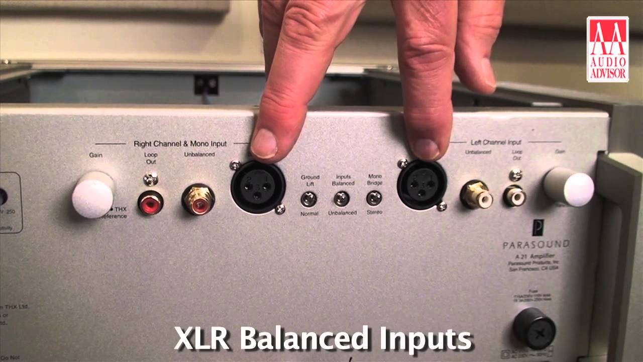 Parasound Halo A 21 Power Amp - Rear Panel – Audio Advisor - YouTube