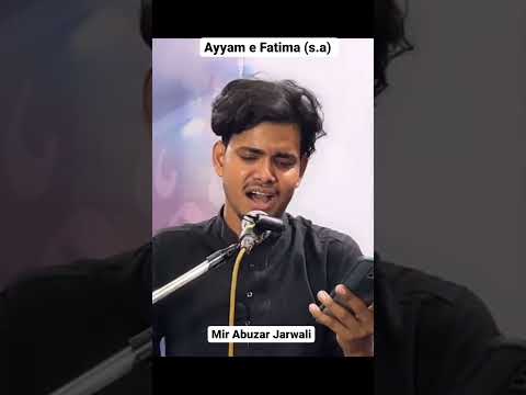 Tu Badi Dukhi Hai Fatima By |MirAbuzar Jarwali |#Short #Status#ayyamefatimiya #noha#mirabuzarjarwali