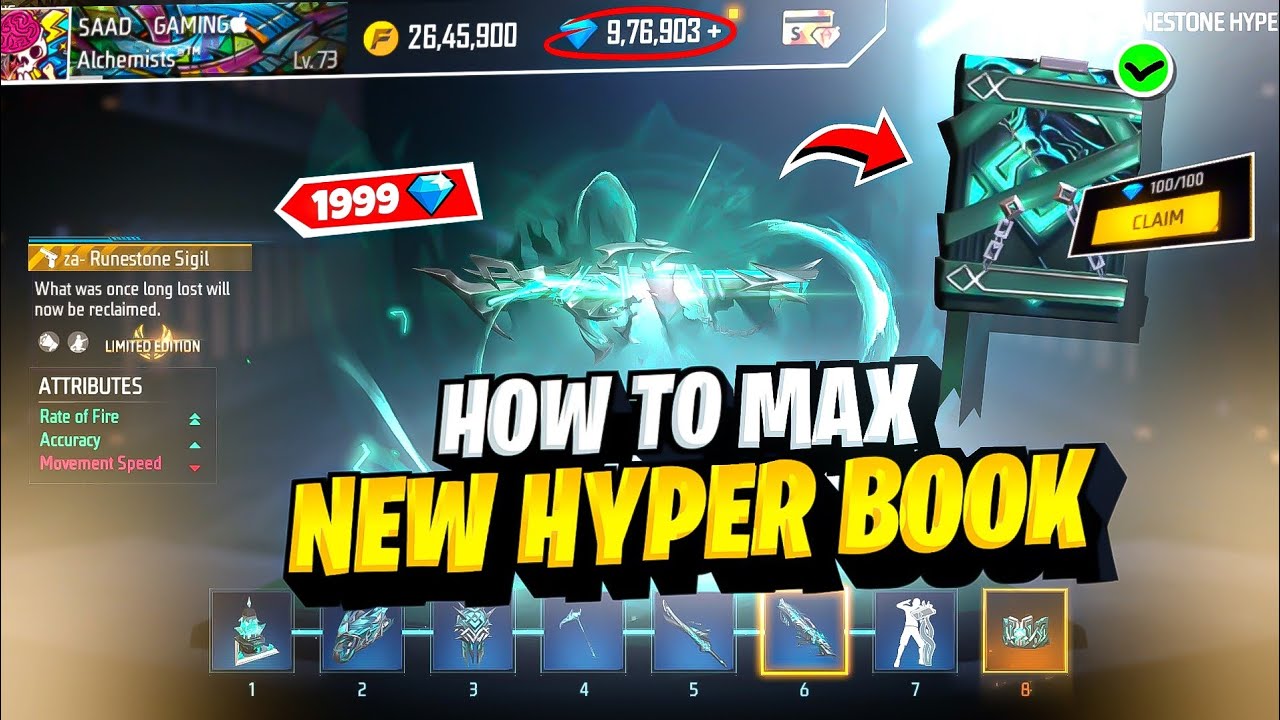 How To Max Runestone HyperBook Free Fire | New Hyperbook Top Up Event ...