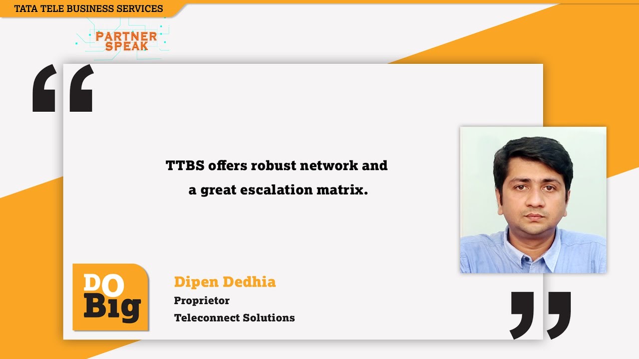 #PartnerSpeak - Dipen Dedhia – Proprietor - Teleconnect Solutions - YouTube