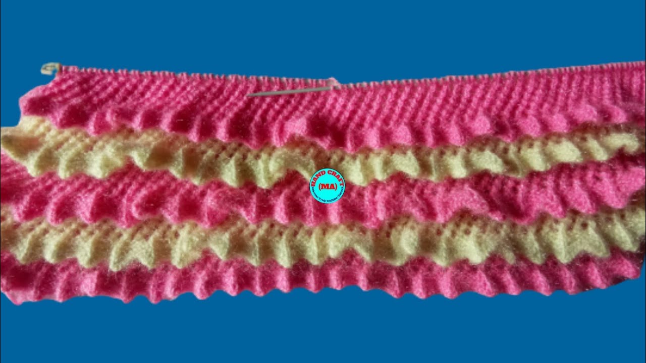 Zig-Zag scalloped Border Knitting pattern for ladies cardigan 💞💞 - YouTube