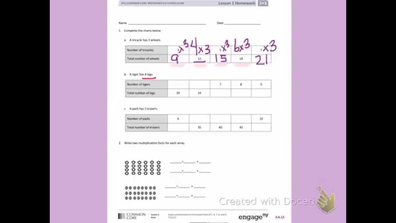 Engage NY Third Grade Module 3 Lesson 1 front - YouTube