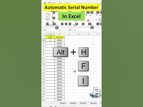 Automatic Serial Number In Excel | Shortcut In Excel | Serial Number - YouTube