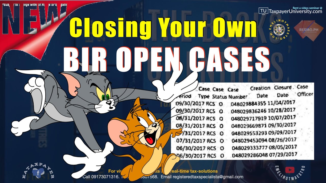 Closing your own BIR open stop-filer cases or Open Cases - YouTube