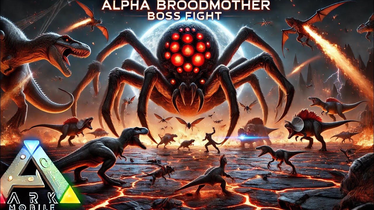 Alpha Broodmother Boss Fight WIN! | Ultimate Dino Army | ARK Mobile ...