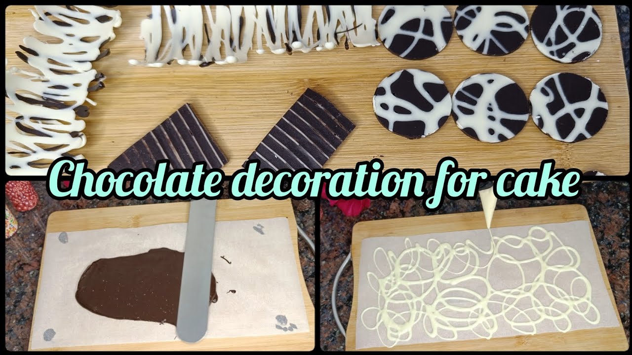 Easy Chocolate decoration for homemade cake #chocolate # ...