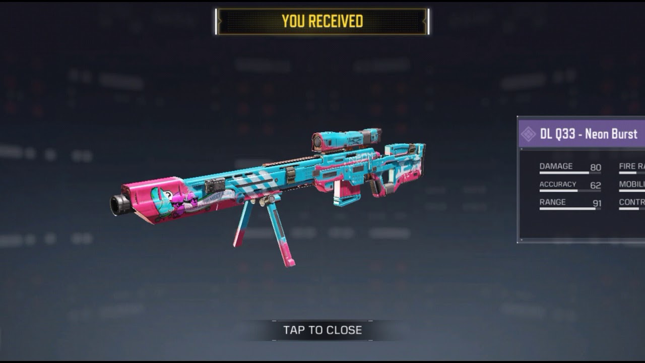 NEW DL Q33 - NEON BURST SKIN SEASON 11 | CALL OF DUTY MOBILE - YouTube