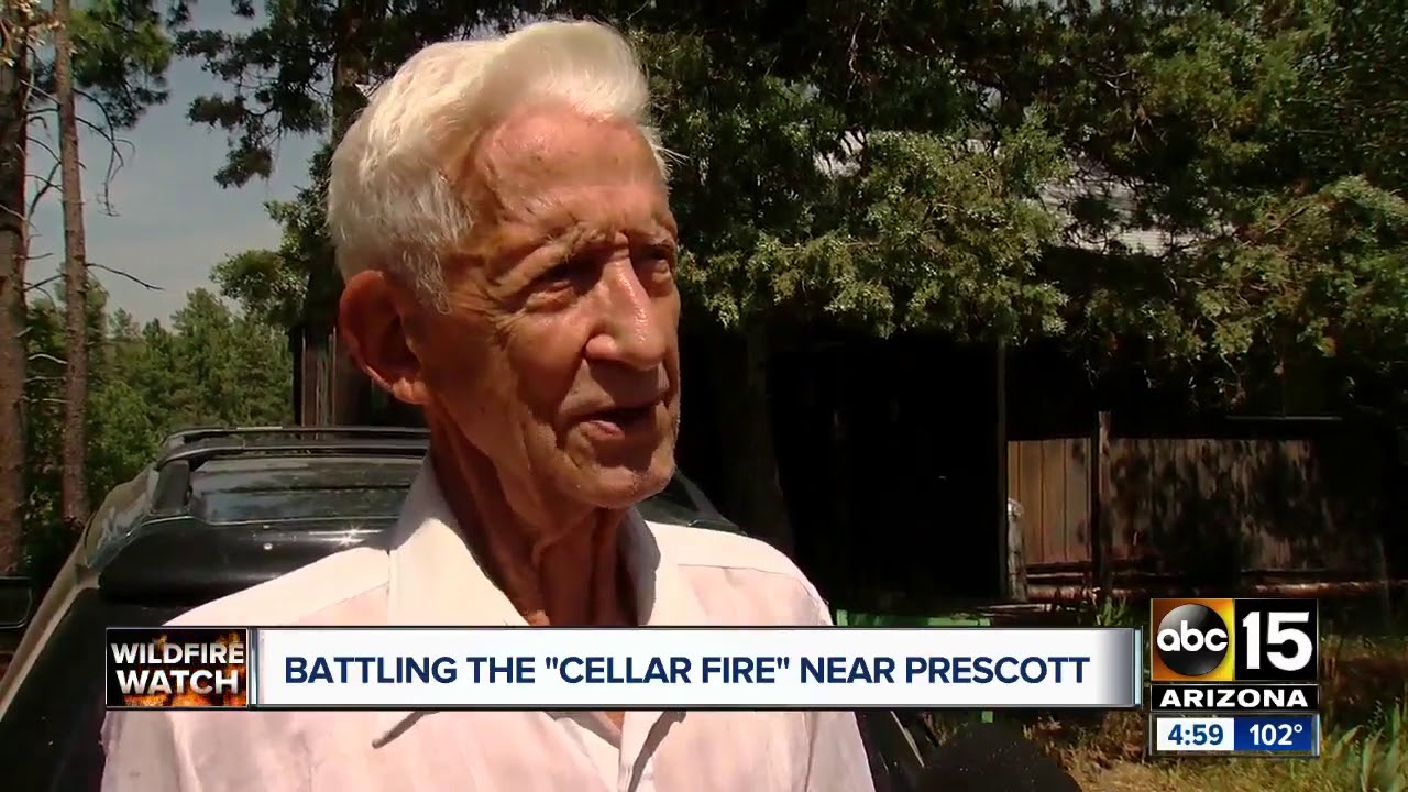 Crews battling Cellar Fire near Prescott - YouTube
