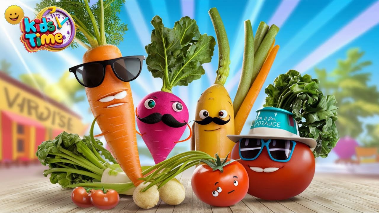 Vegetable song for kids || All vegetables names for kids learning ...