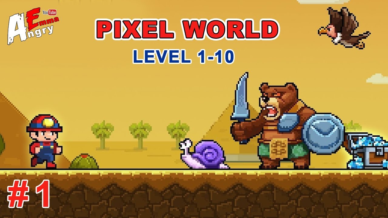 Pixel World - Super Run - Gameplay #1 level 1-10 (Android) - YouTube