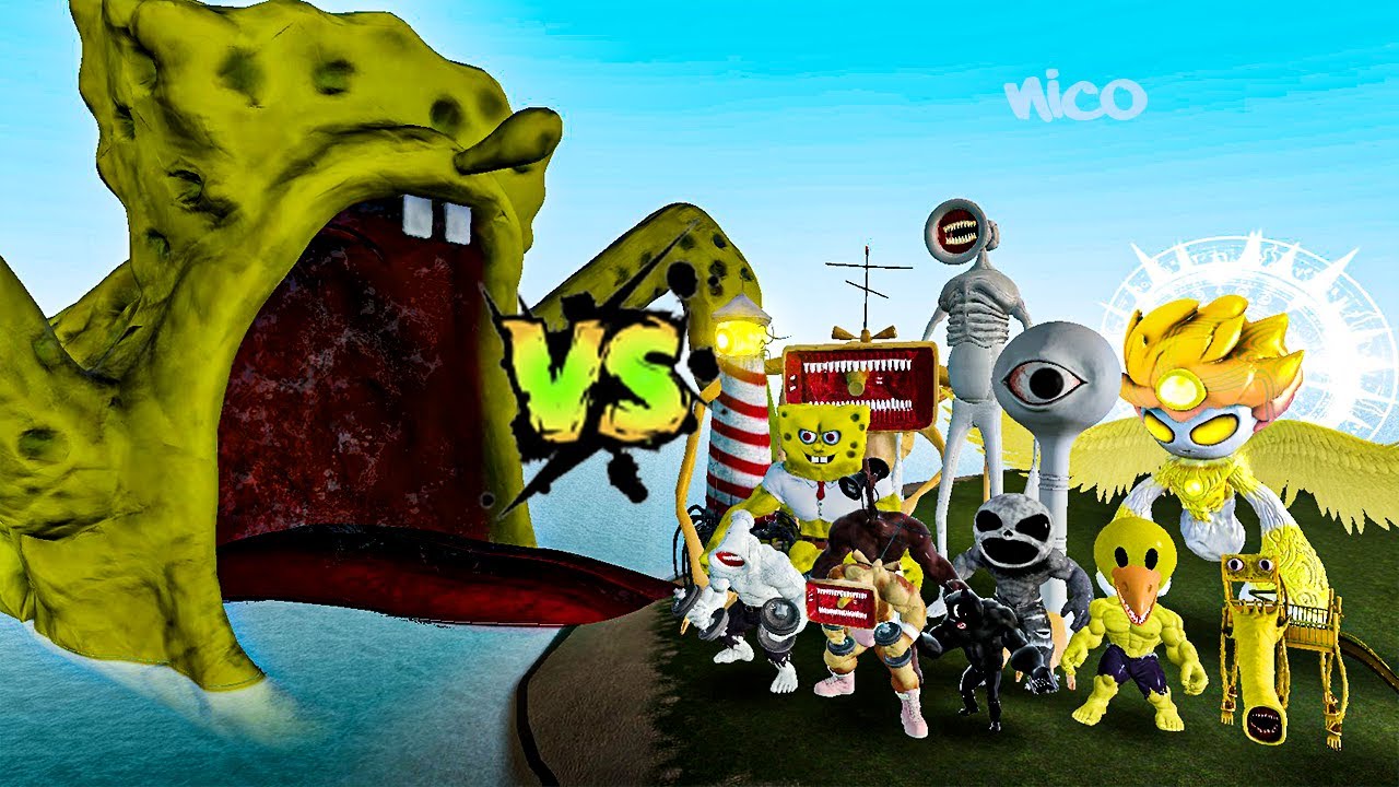 NEW SPONGE SEA EATER VS ALL MONSTERS In Garry's Mod! - YouTube