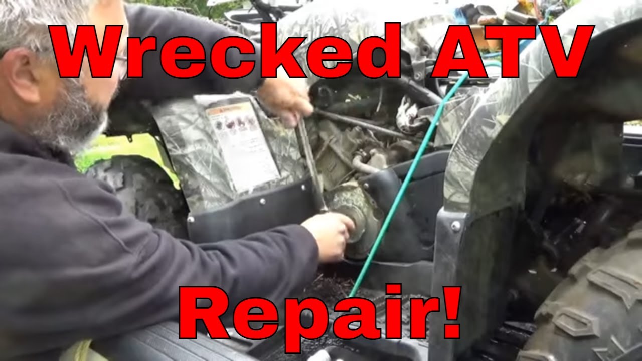 Totaled Kodiak 4x4 Repair, Fixing a Seized Recoil, Engine First Start ...