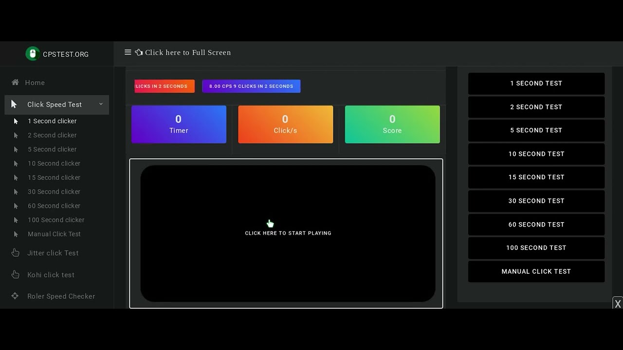 Using a auto clicker to break cps tester - YouTube
