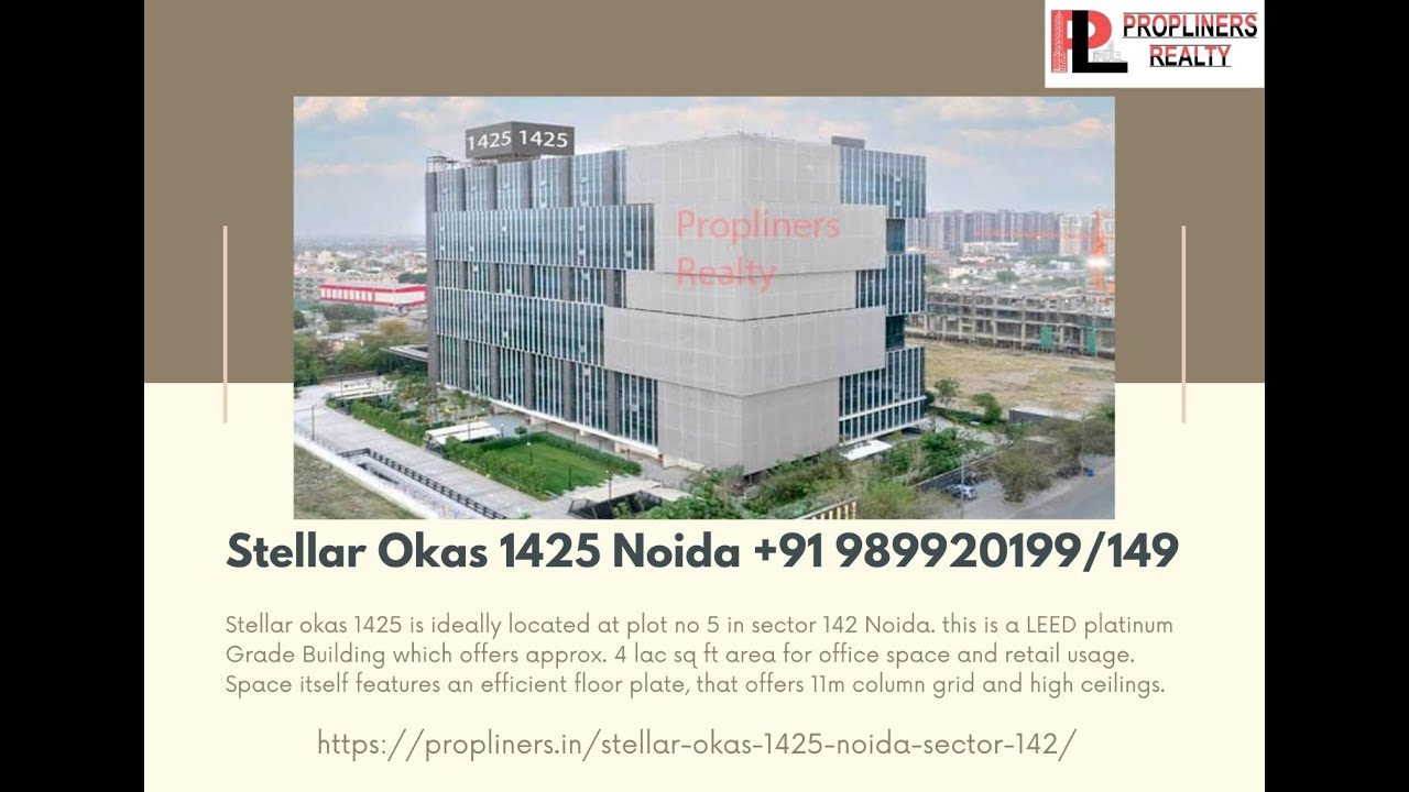 Stellar Okas 1425 Noida sector 142 office space for rent 9899920199 # ...