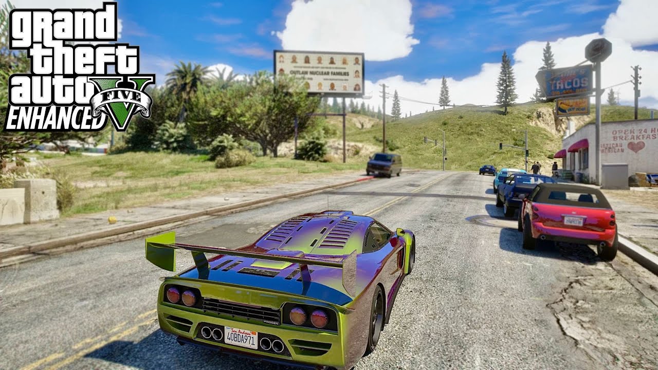 MAX SETTINGS GTA V ENHANCED 4K | GRAPHICS MOD & REALISTIC DRIVING #gtav ...