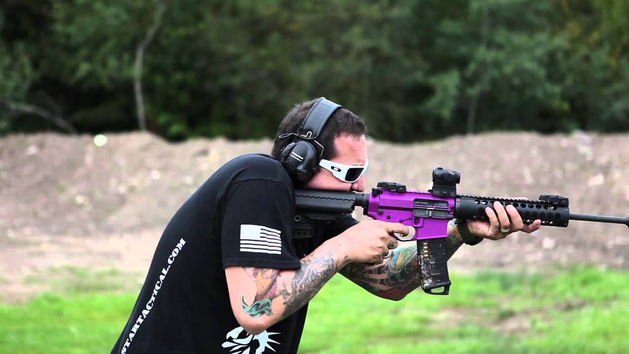 Mike Centola Shooting Purple Allstar Tactical AR15 Prototype Bravo ...
