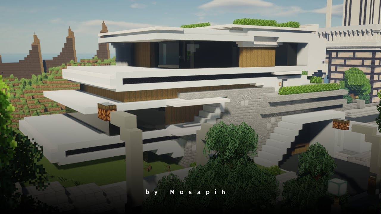 Minecraft Timelapse Build : Modern House Type 3 ( Exterior ), eps 8 ...