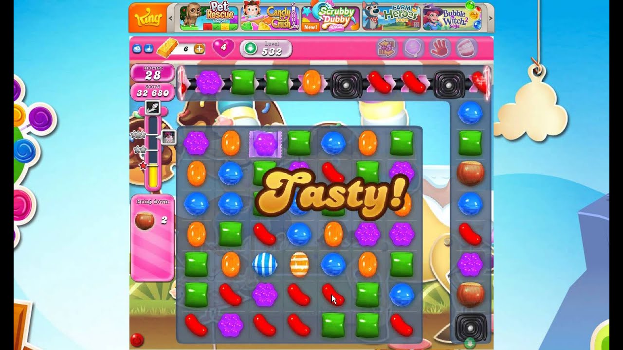Candy Crush Saga Level 532 Score 143 600 by Funny - YouTube