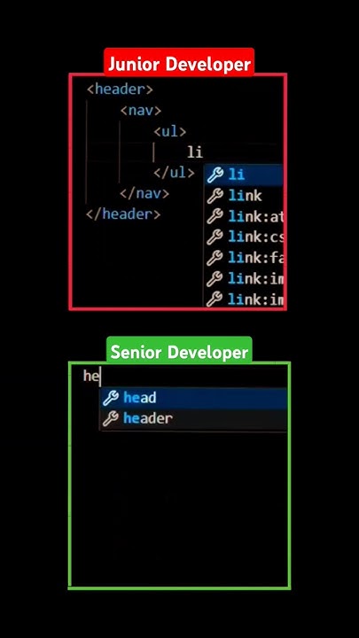 Junior Vs Senior Developer #programming #html #javascript #webdevelopment #html5 #webdesign # ...