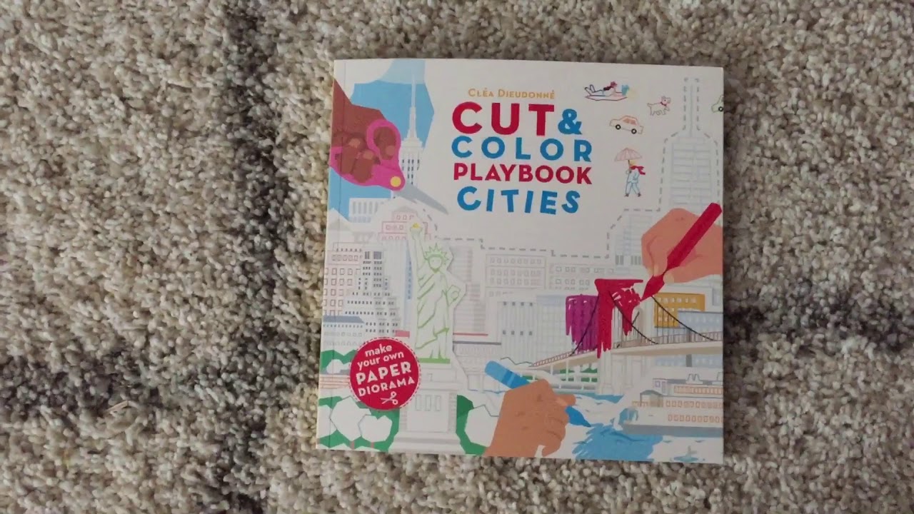 Usborne Cut & Color Playbook Cities - YouTube