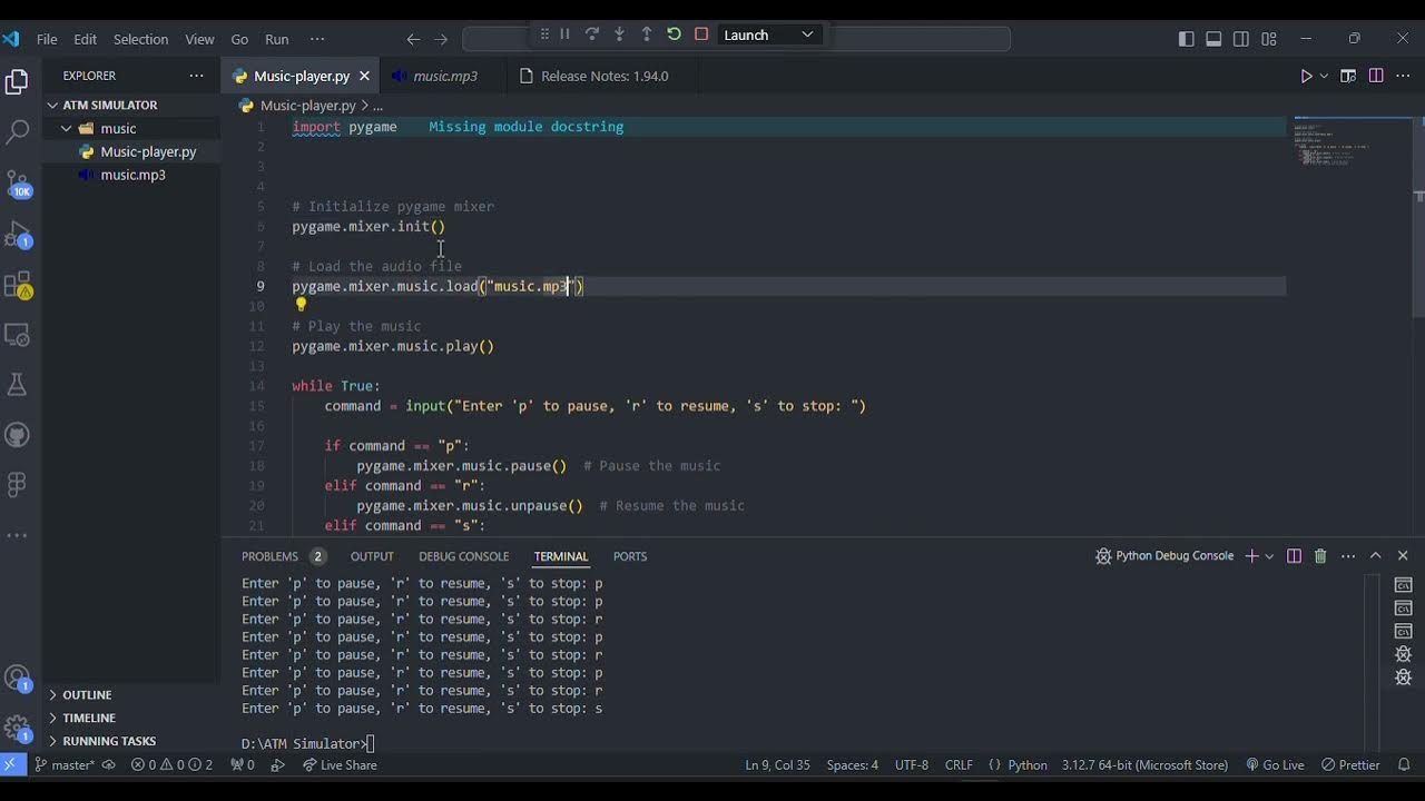 Title: Build a Music Player with Pygame Library in Python - YouTube
