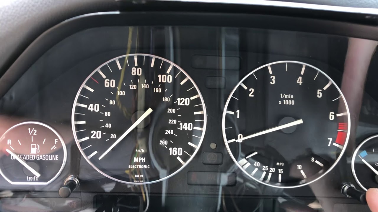 Rejuvenated E34 cluster test - YouTube