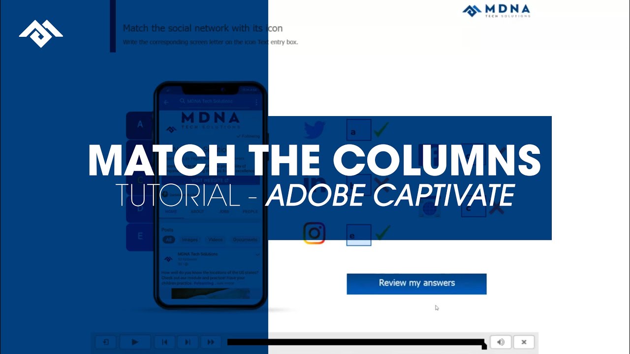 Match the columns Tutorial - Adobe Captivate - YouTube