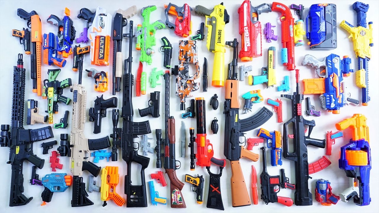 Collecting 7 Sniper Gun BLACK ASSAULT RIFLE SPIDER GUN SPACE GUN Nerf ...