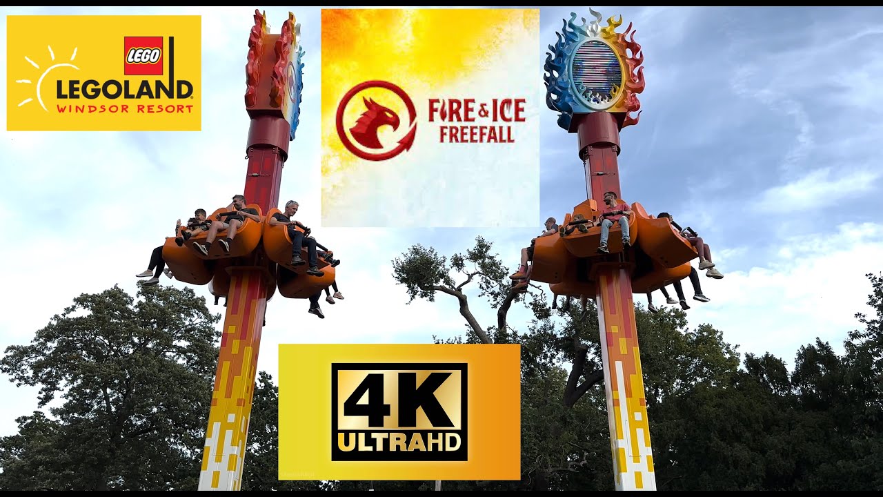 Fire & Ice Freefall 4K Pov - Legoland Windsor Resort - YouTube