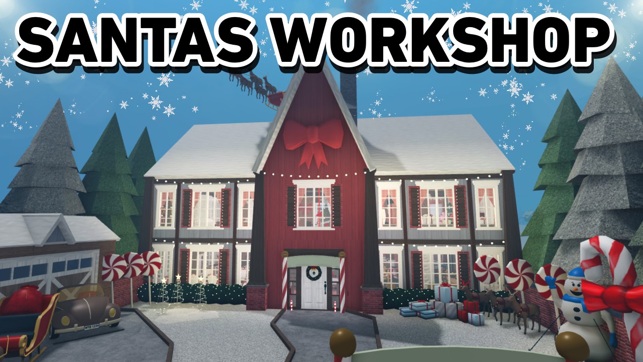 BUILDING SANTAS WORKSHOP IN BLOXBURG - YouTube