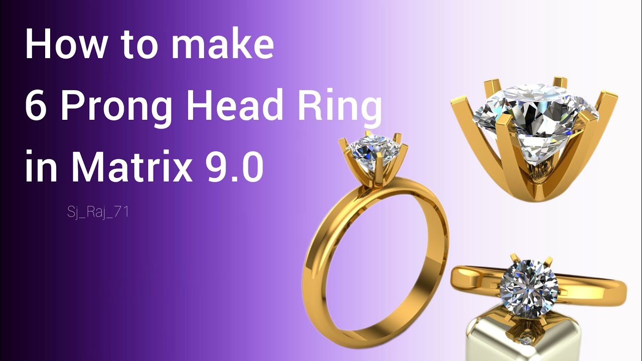 How to make 6 Prong Head Ring in Matrix 9.0 #matrix #tutorial # ...