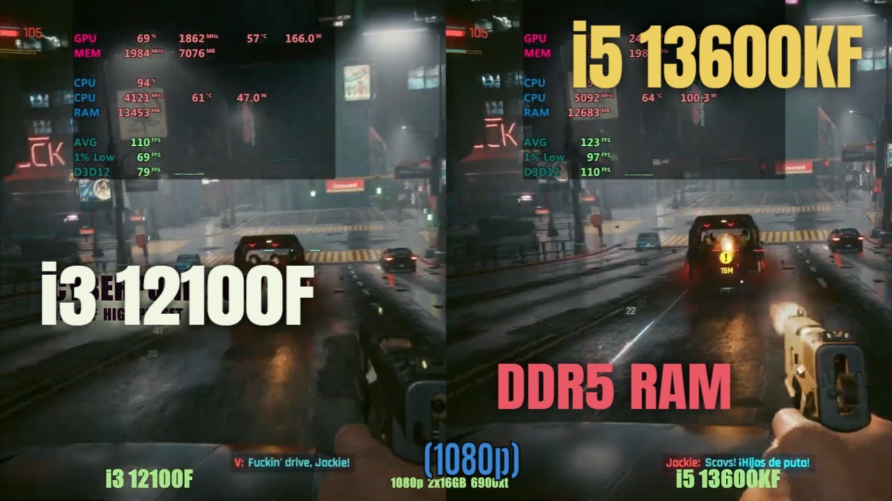 i3 12100f vs i5 13600kf (DDR5 RAM) - YouTube