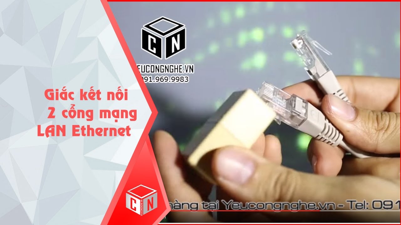 Giắc kết nối 2 cổng mạng LAN Ethernet giá rẻ Hà Nội HCM - YouTube