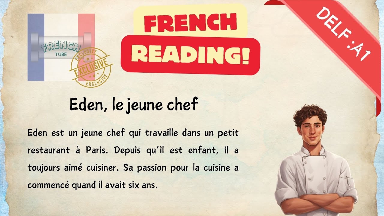 French Reading for Beginners | DELF A1 | Build French Vocabulary ...