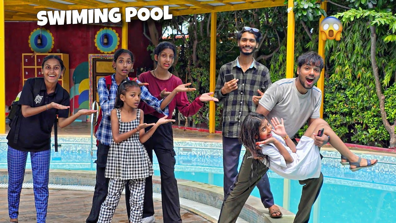 Finally swimming pool aa gye summer mai 😵 Waterpark mai popat ho gya 😂 ...