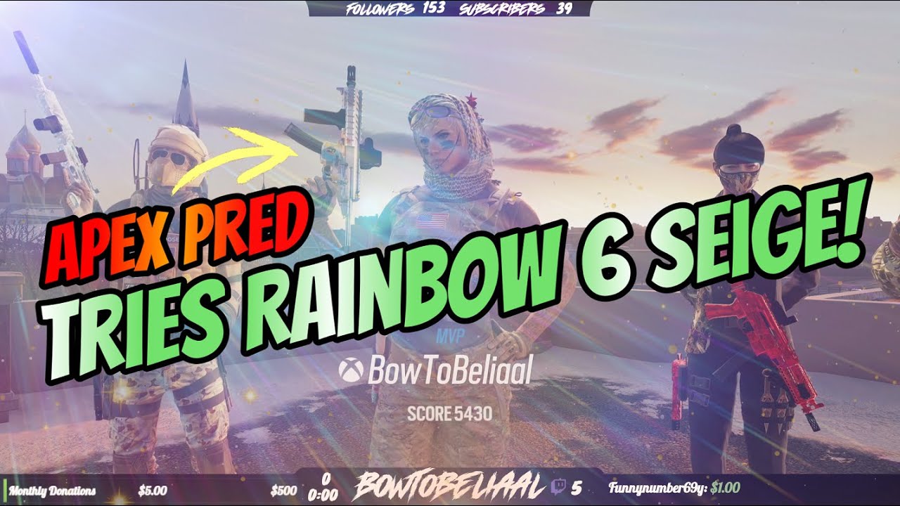 Apex Pred tries Rainbow 6 Siege - YouTube