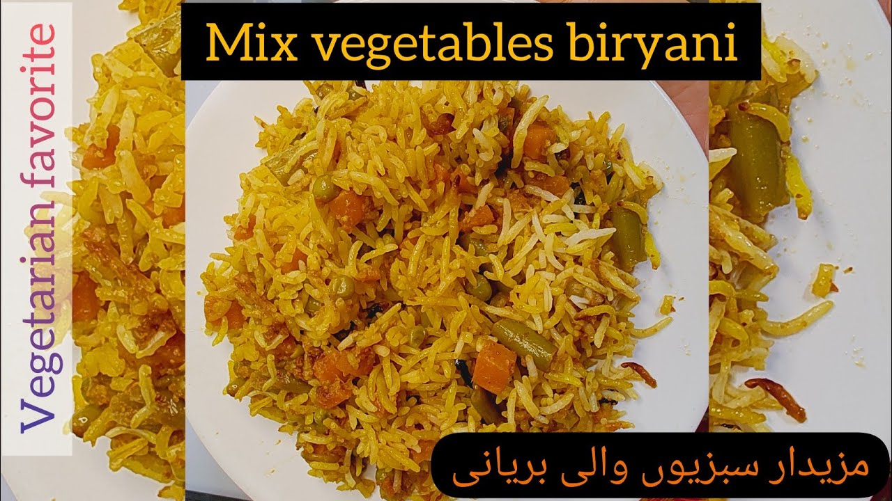 Mix vegetables biryani 🤤 \\ how to cook spicy biryani for vegetarians ...