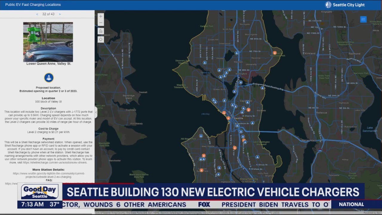 Seattle building 130 new electric vehicle charging stations | FOX 13 ...