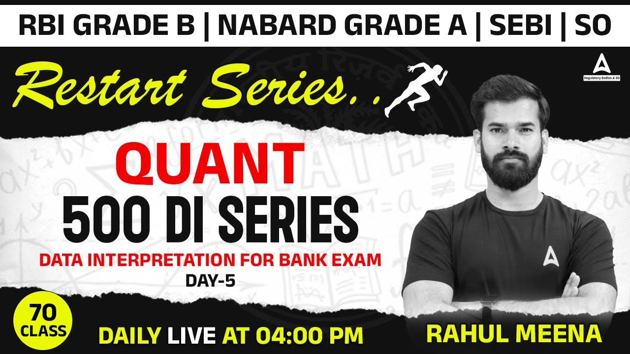 500 DI Questions #5 | Data Interpretation Questions for RBI Grade B ...