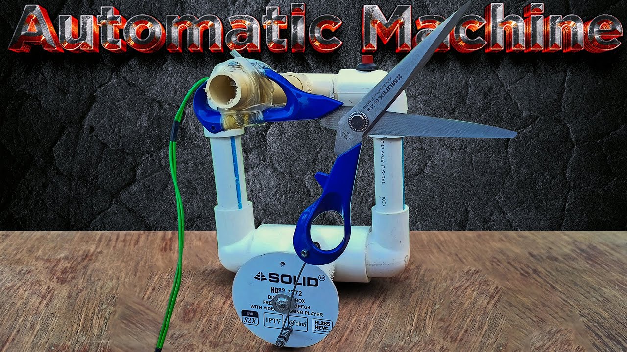 Automatic scissors machine, 775 dc motor कैंची #experiment - YouTube