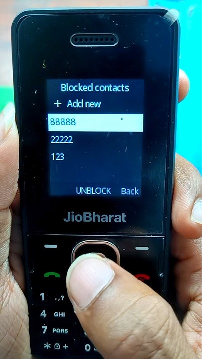 how to unblock phone number in jio Bharat v2 keypad mobile || unblock phone number in jio phone ...