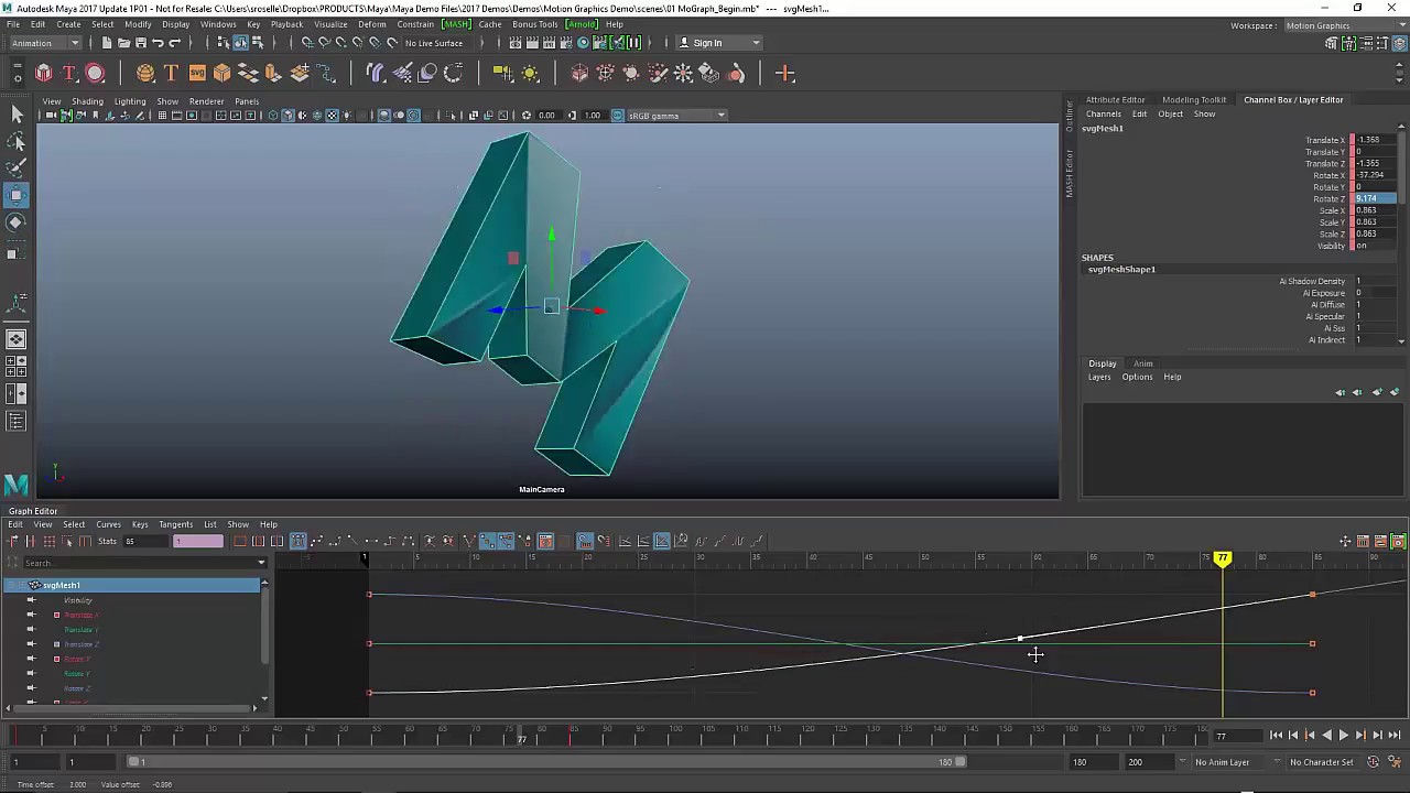 Maya for Motion Graphics Part 3 - Animation Basics - YouTube