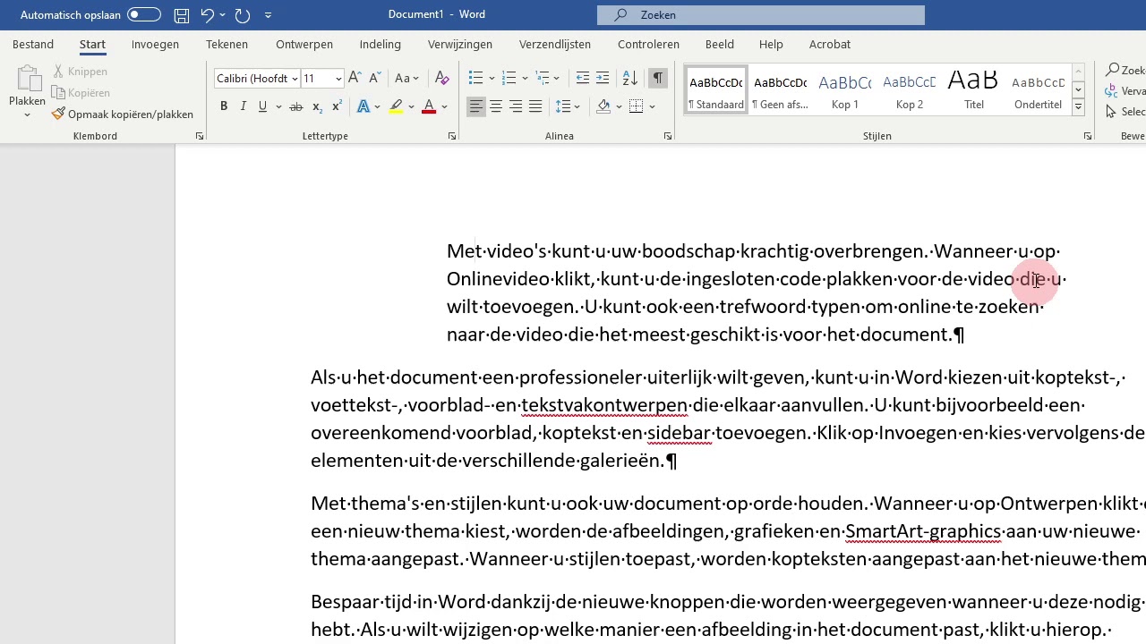 Inspringen van alinea in Word - YouTube