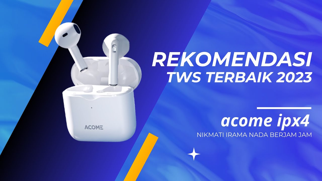 Review TWS Acome IPX4 Bluetooth 5.3 Waterproof - YouTube