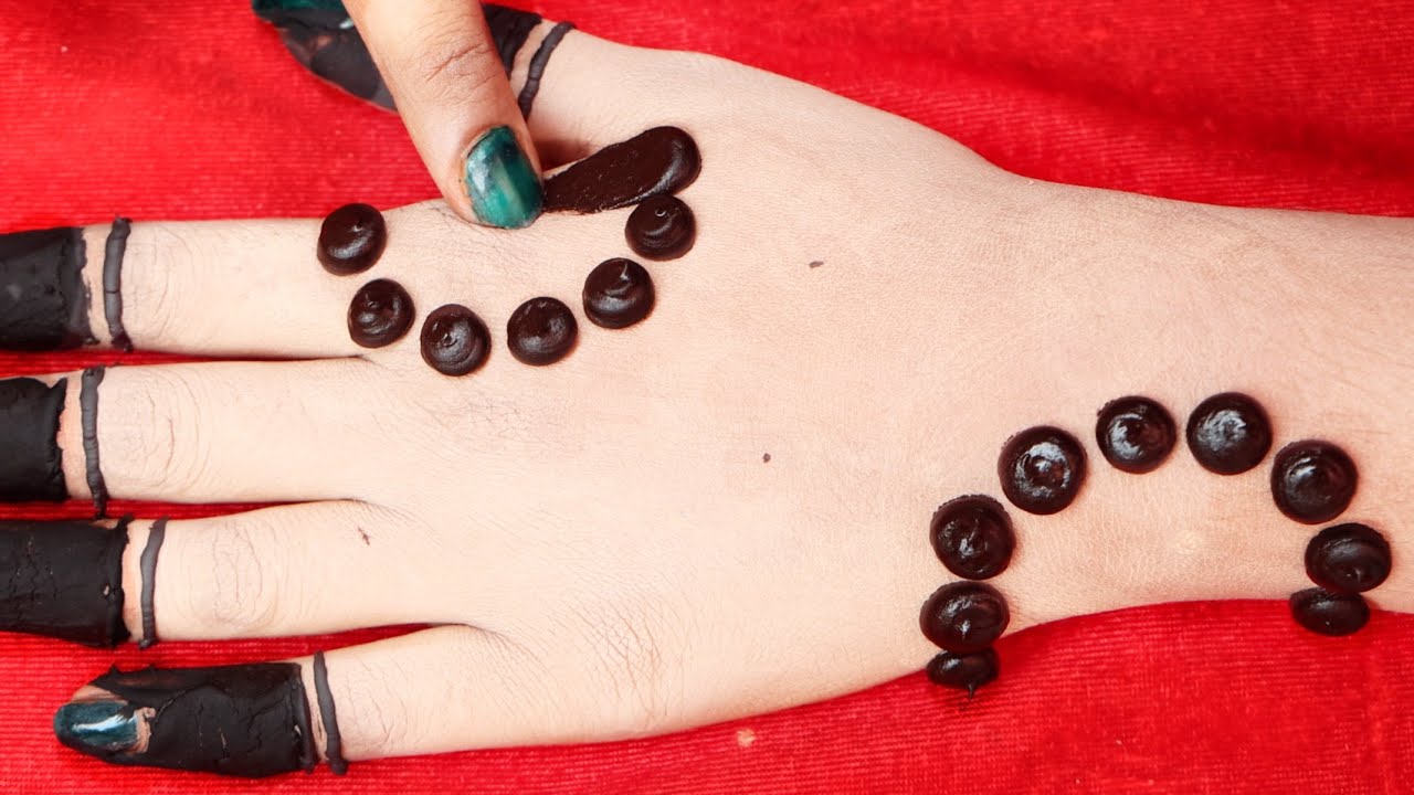 Easy New look mehndi designs - Simple mehndi trick for beginners ...