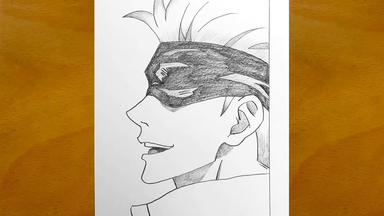 How to Draw Gojo from Jujutsu Kaisen || Anime Sketch Art || Step by ...